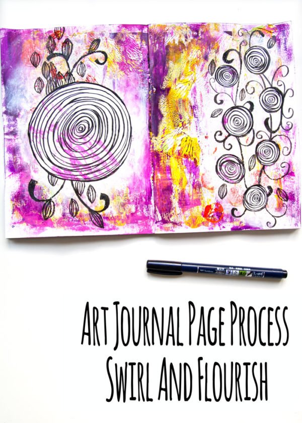 VIDEO: Art Journal Process - Swirl And Flourish - Kim Dellow