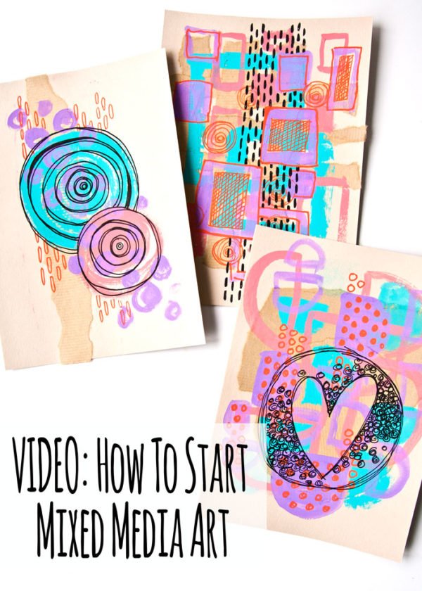 VIDEO: How to Start Mixed Media Art - A Creative Exercise Technique ...
