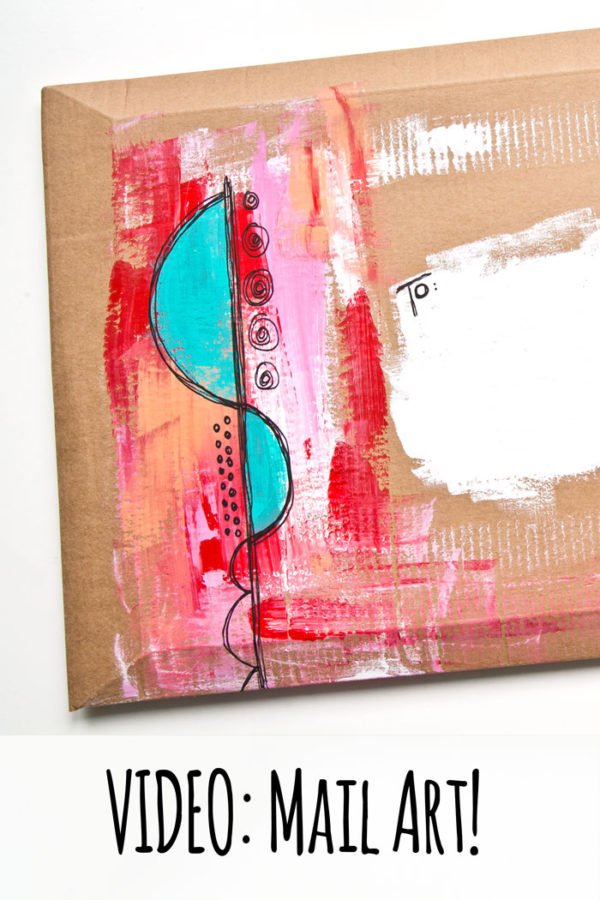 VIDEO: Mail Art - Abstract Acrylic Painting Envelope - Kim Dellow