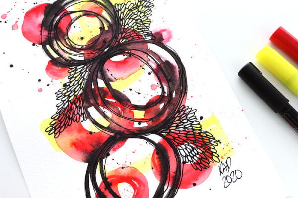 Watercolour Pen and Paint Pen Doodle - Relaxing And Easy Art ***VIDEO ...